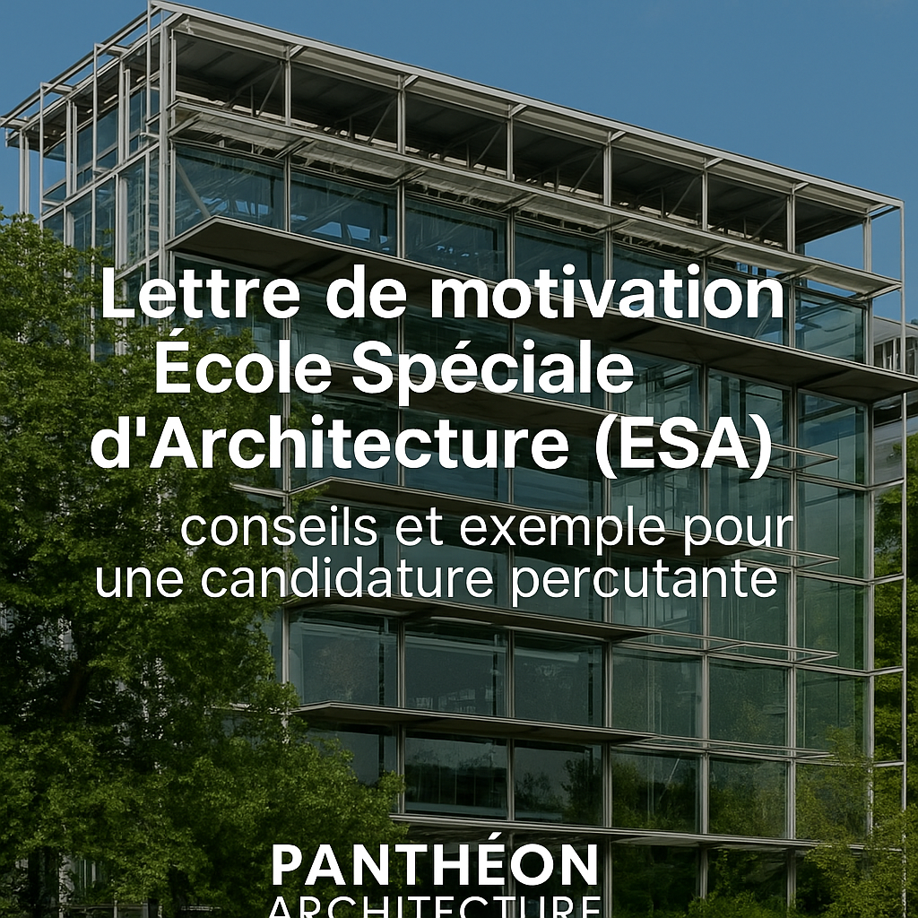 Lettre de motivation École Spéciale d’Architecture (ESA) : conseils